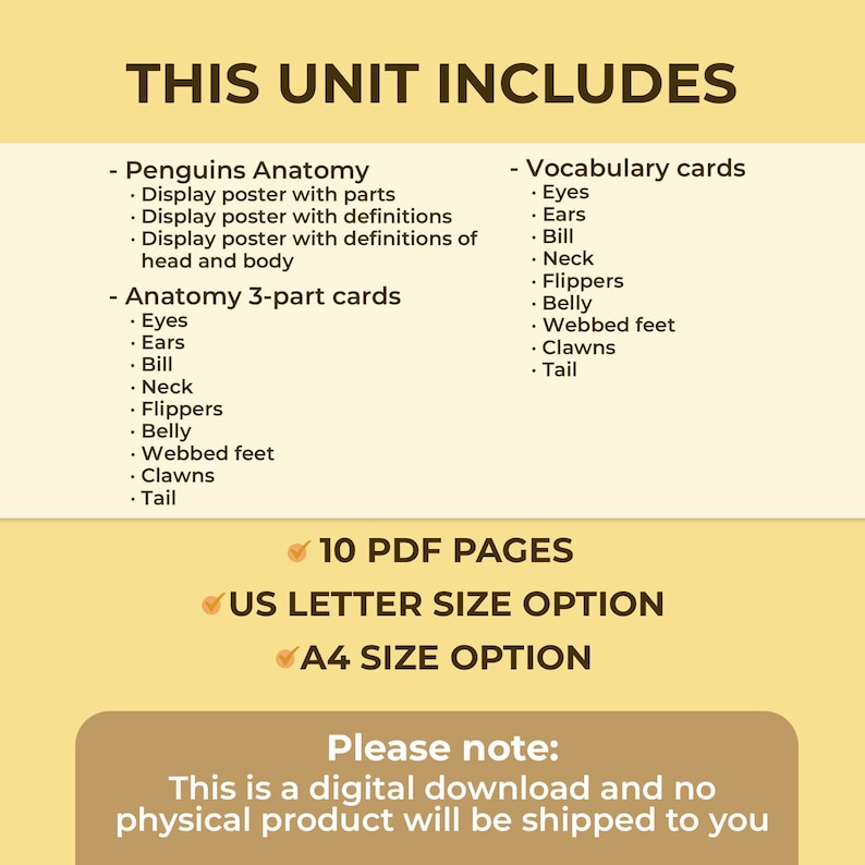 Penguin Anatomy Parts of a Penguin Parts Penguin Anatomy Display Poster ...