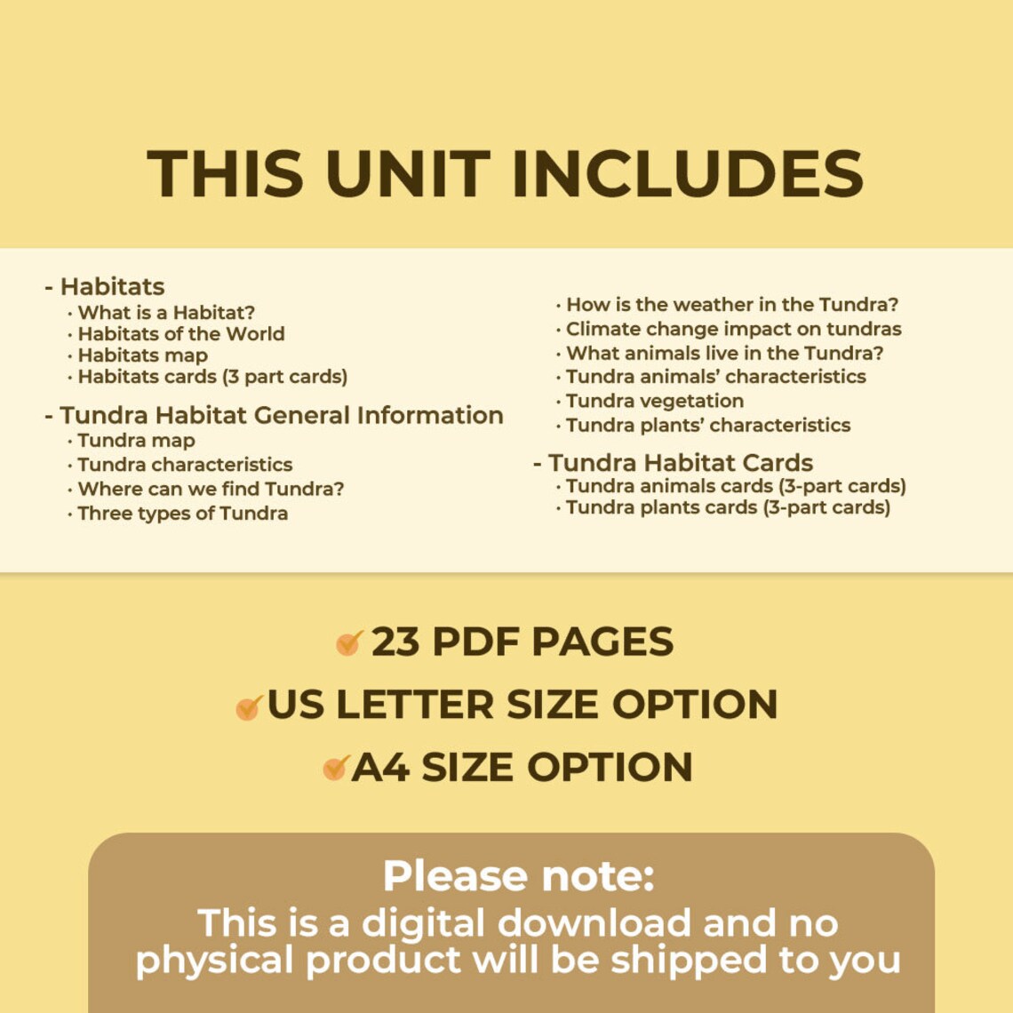 Tundra Habitat Unit Study Tundra Biome Unit Habitats Science Tundra ...