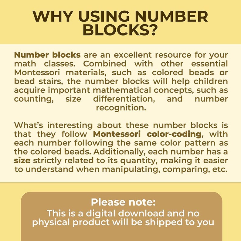 Numbers 1-10 Counting Practice Number Blocks Montessori Numbers ...
