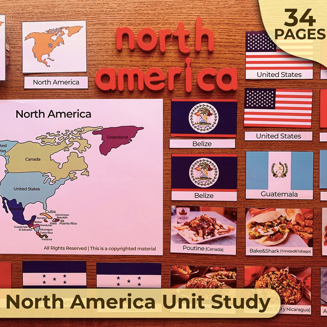 North America Unit Study North America Activity Bundle North America ...