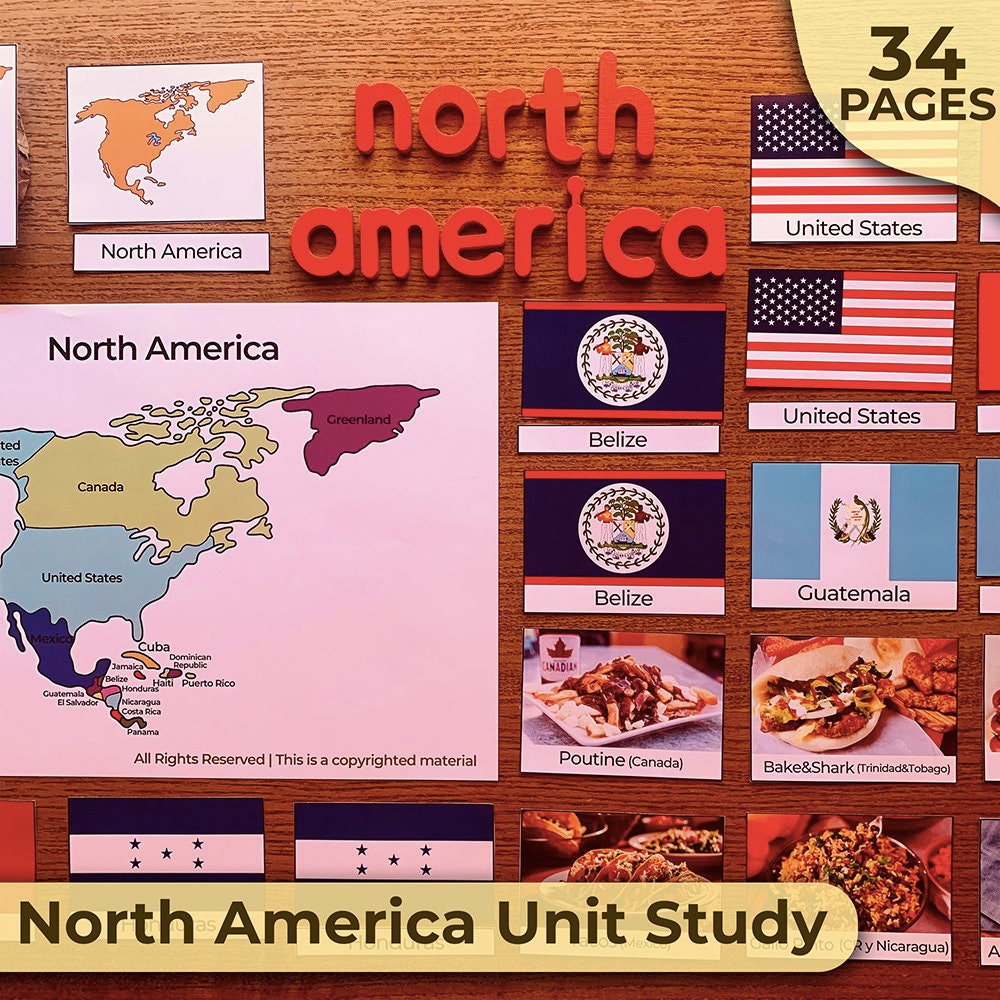 North America Unit Study North America Activity Bundle North America ...