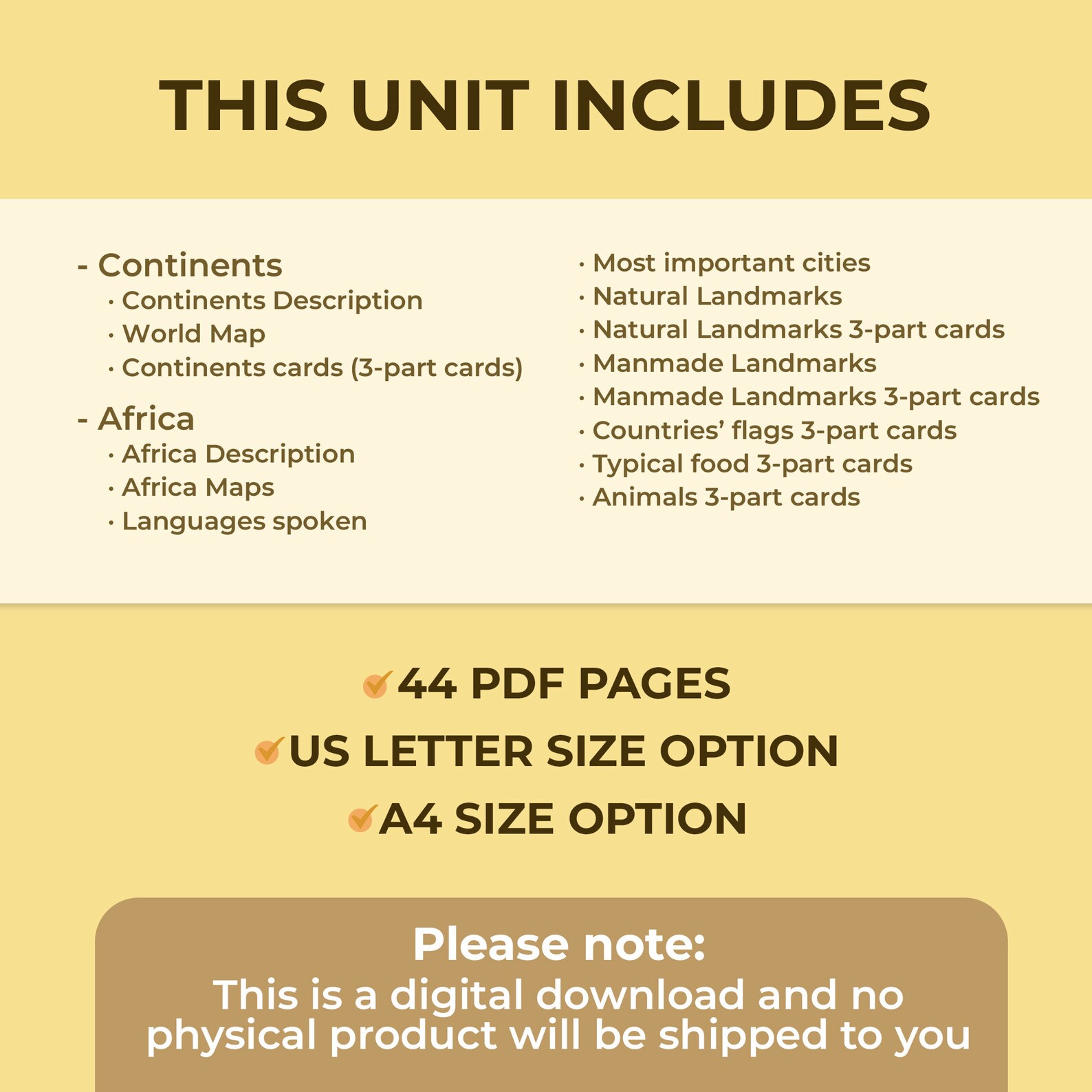 Africa Unit Study Africa the Continent African Animals of Africa ...