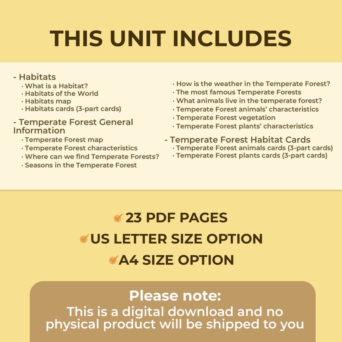 Temperate Forest Habitat Unit Study Temperate Forest Biome All About ...