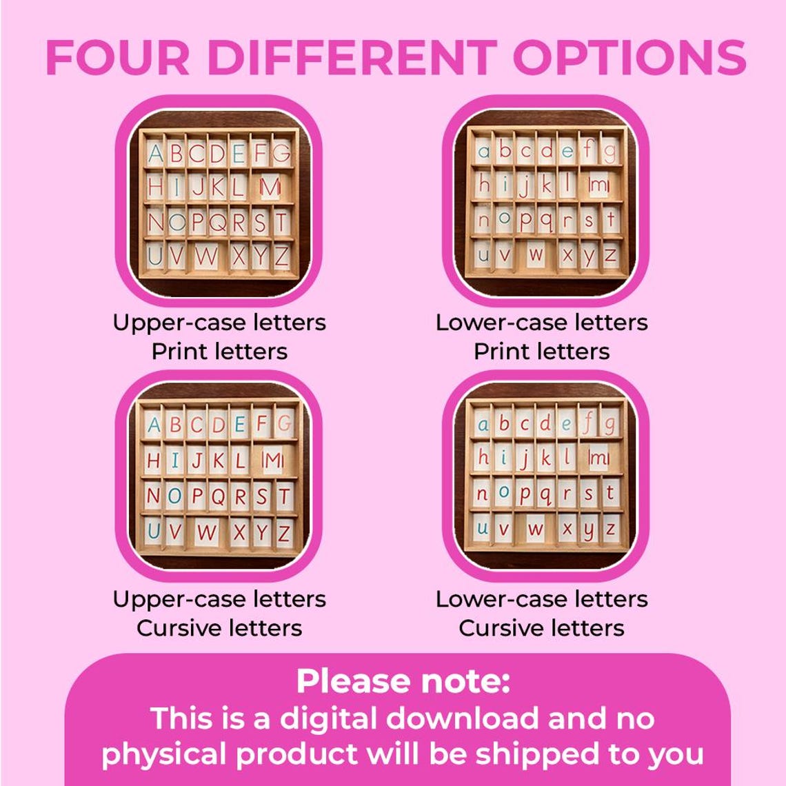 Montessori Movable Alphabet Printable Alphabet Digital Alphabet ...