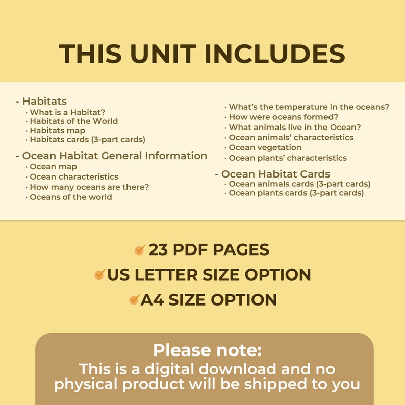 Ocean Habitat Unit Study Ocean Biome Unit All About Oceans Montessori ...