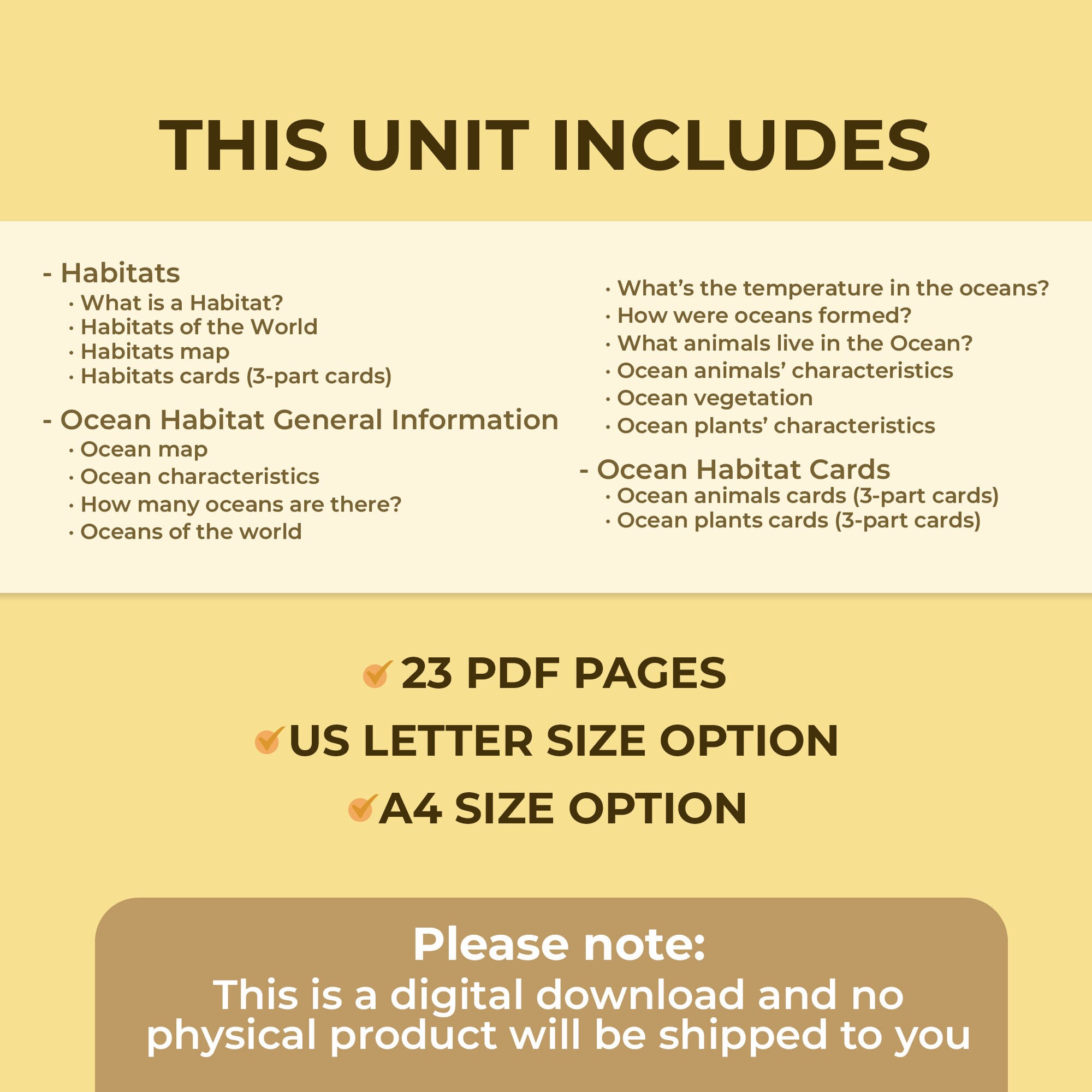 Ocean Habitat Unit Study Ocean Biome Unit All About Oceans Montessori ...