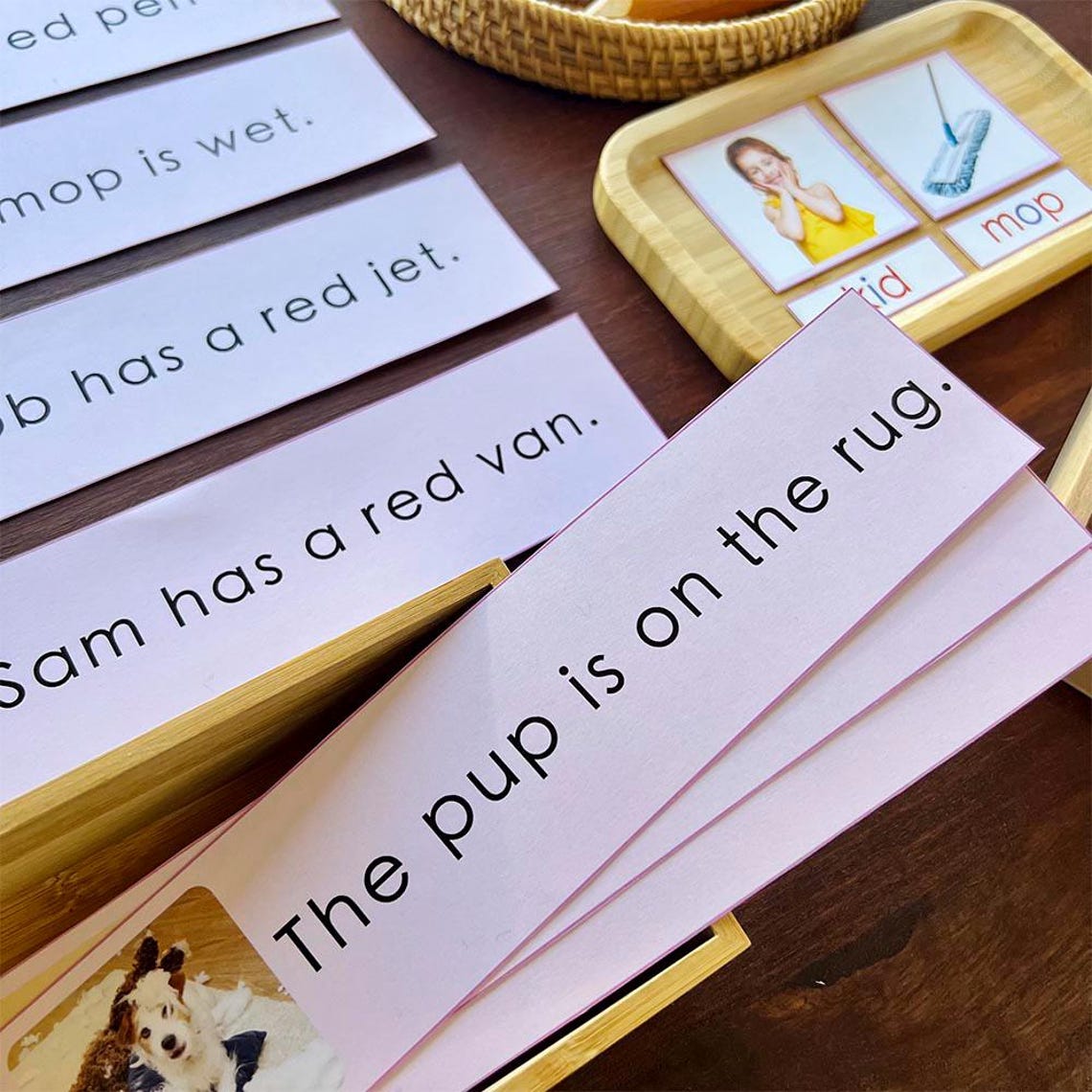 Montessori Pink Series Reading Sentences Pink Series Sentence Cards ...