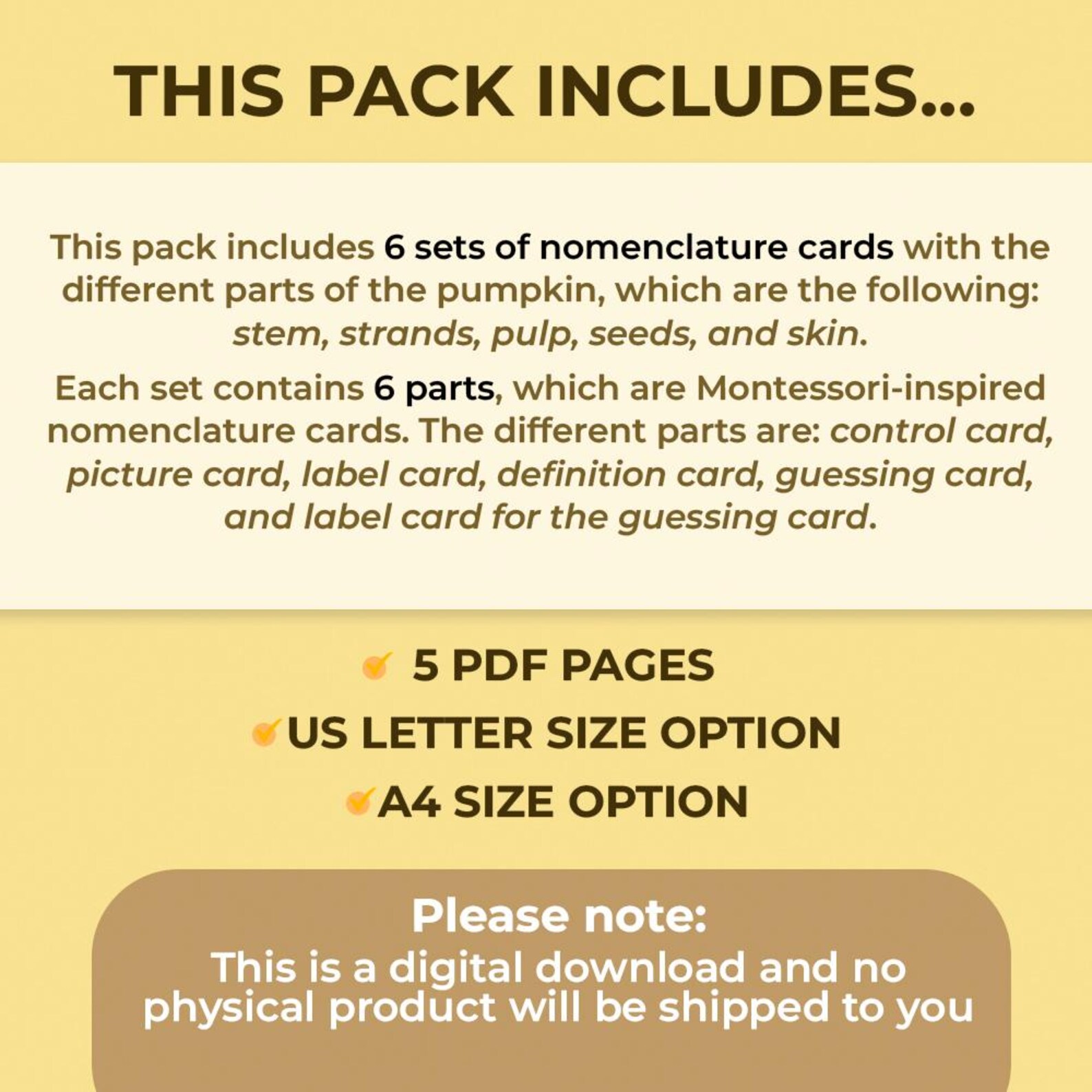 Parts of a Pumpkin Anatomy 3 Part Cards Pumpkin Nomenclature Cards ...