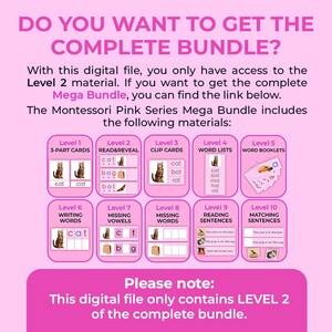 Montessori Pink Series Read and Reveal Pink Series Montessori CVC Words ...