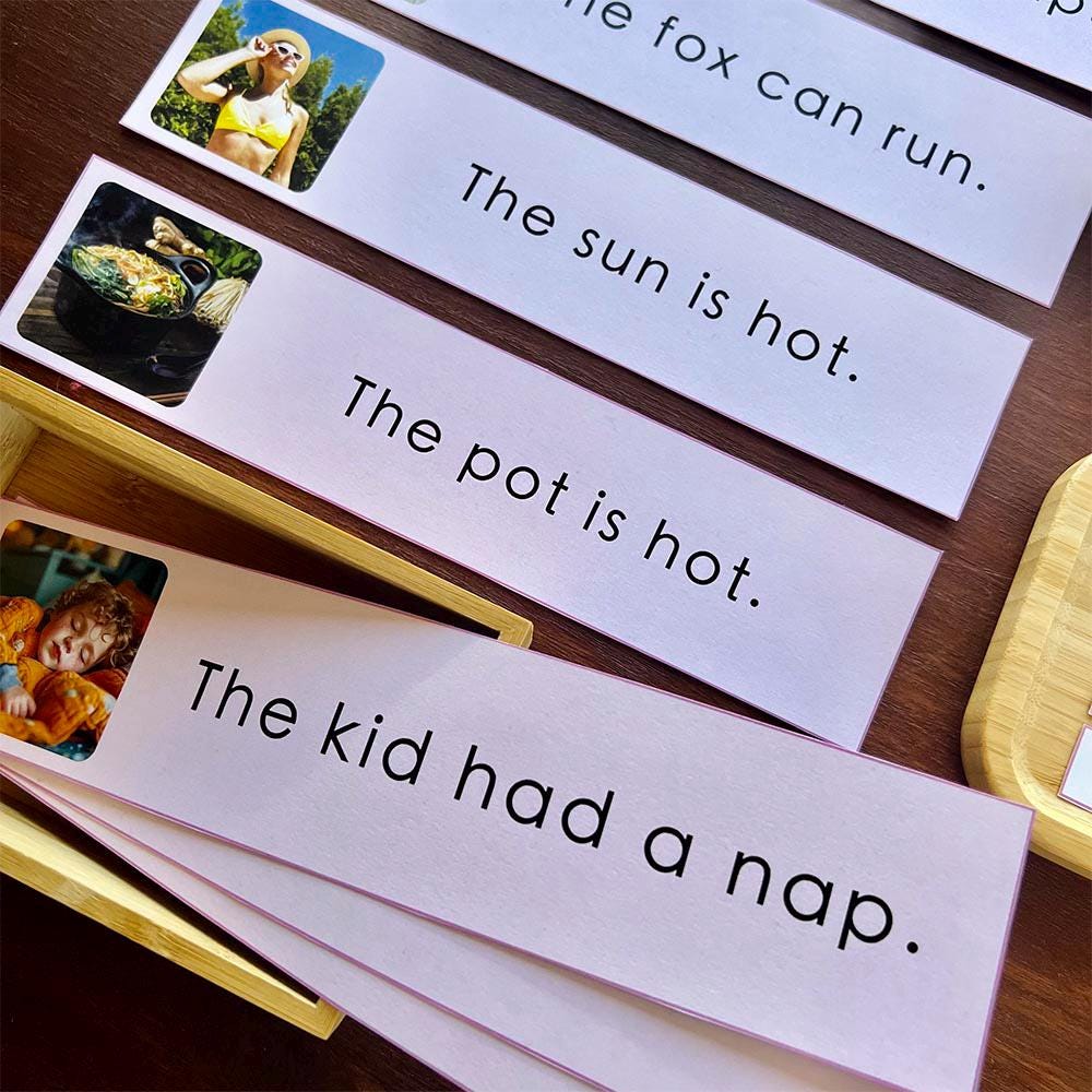 Montessori Pink Series Reading Sentences Pink Series Sentence Cards ...