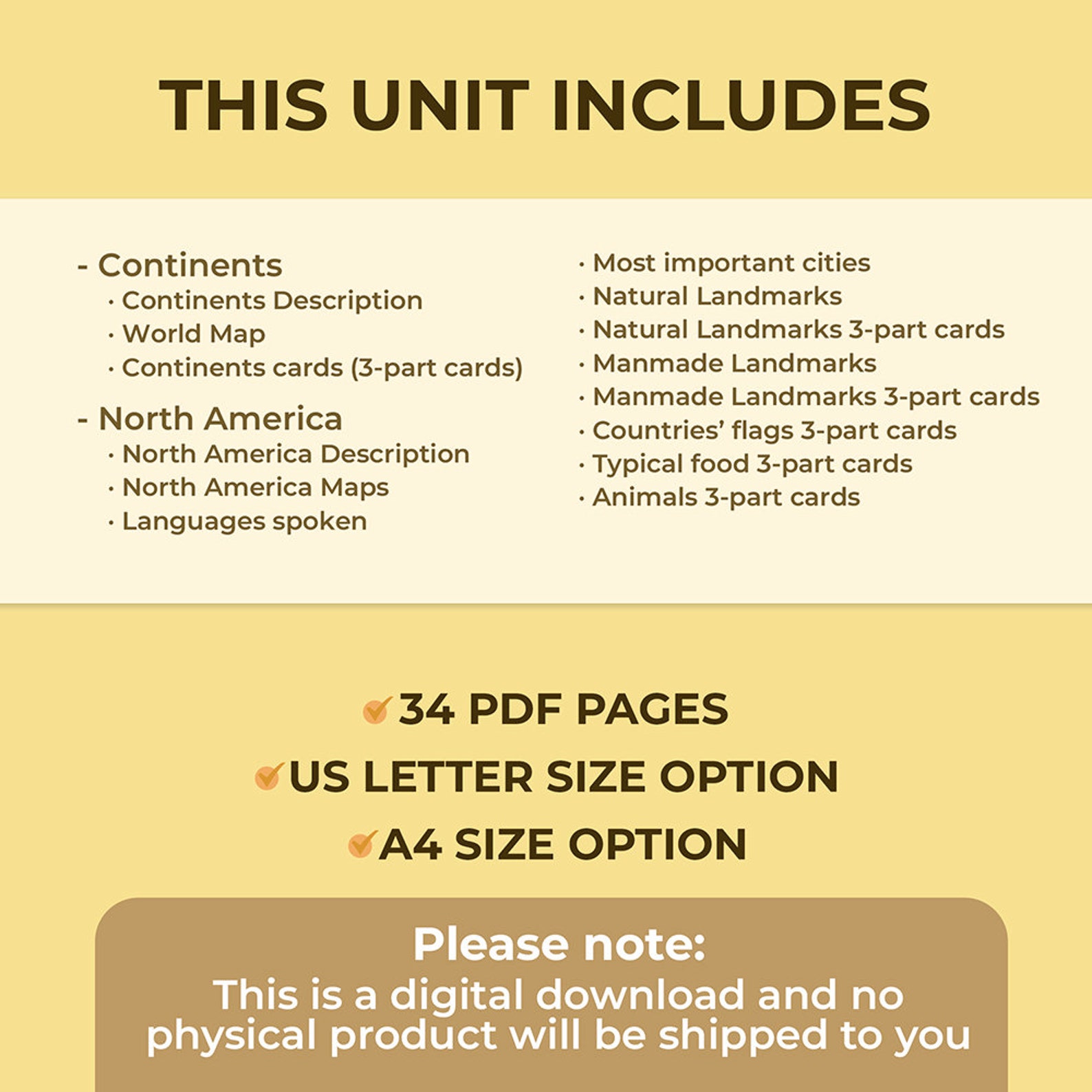 North America Unit Study North America Activity Bundle North America ...