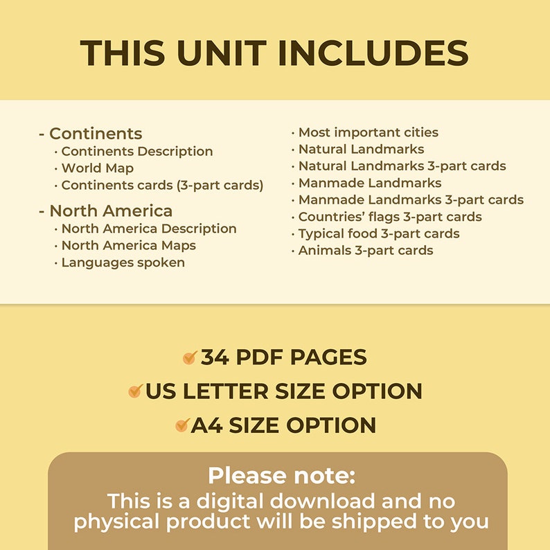 North America Unit Study North America Activity Bundle North America ...