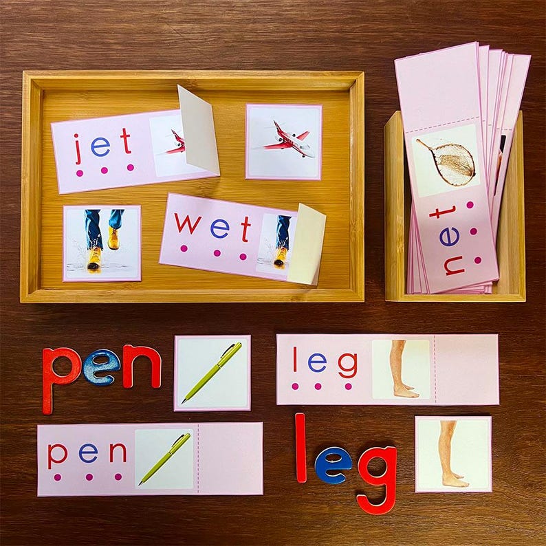 Montessori Pink Series Read and Reveal Pink Series Montessori CVC Words ...