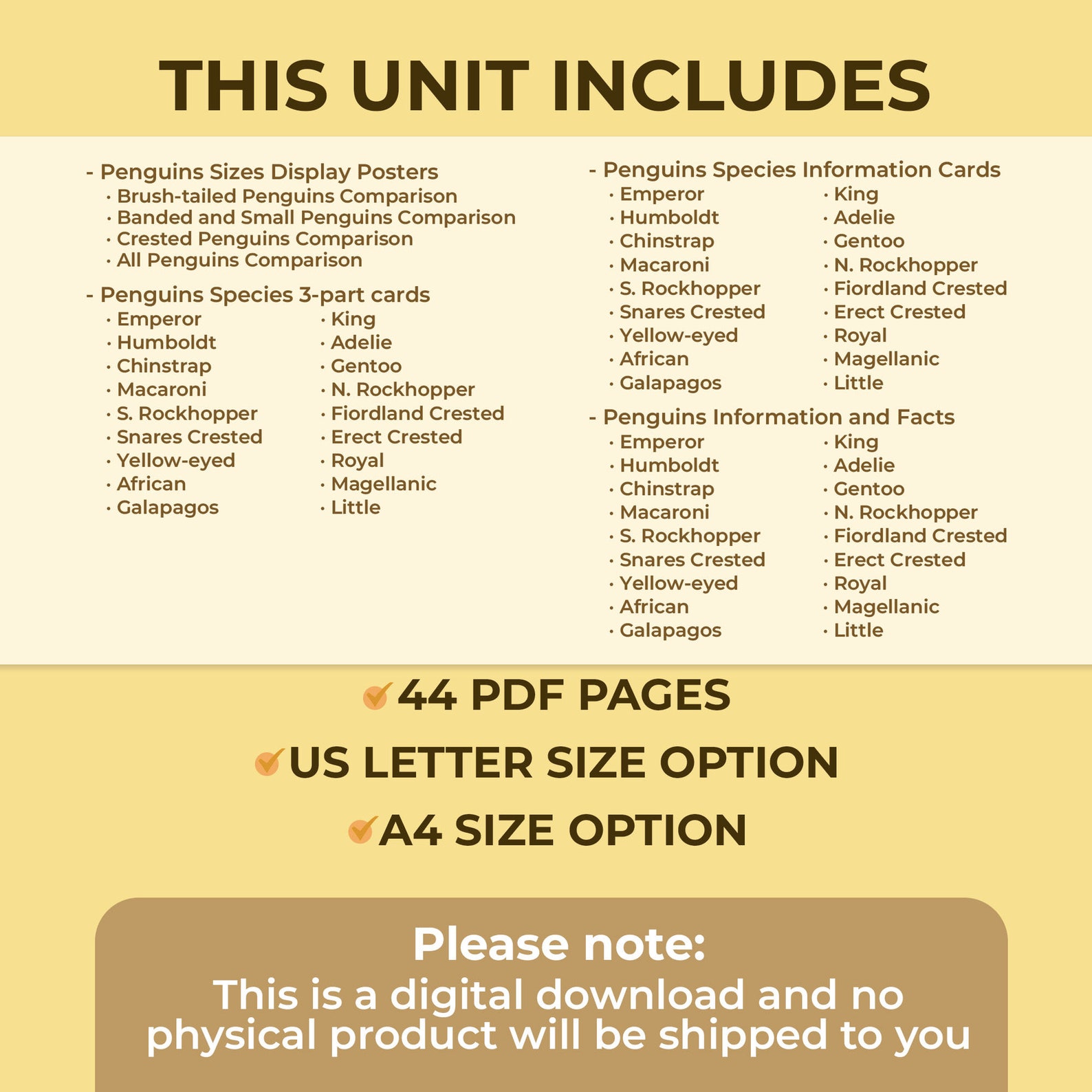 Penguin Species Penguin Identification Penguins Species Unit Study ...