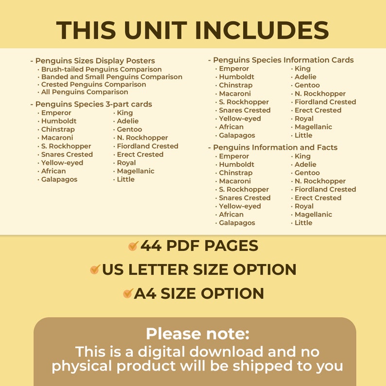 Penguin Species Penguin Identification Penguins Species Unit Study ...
