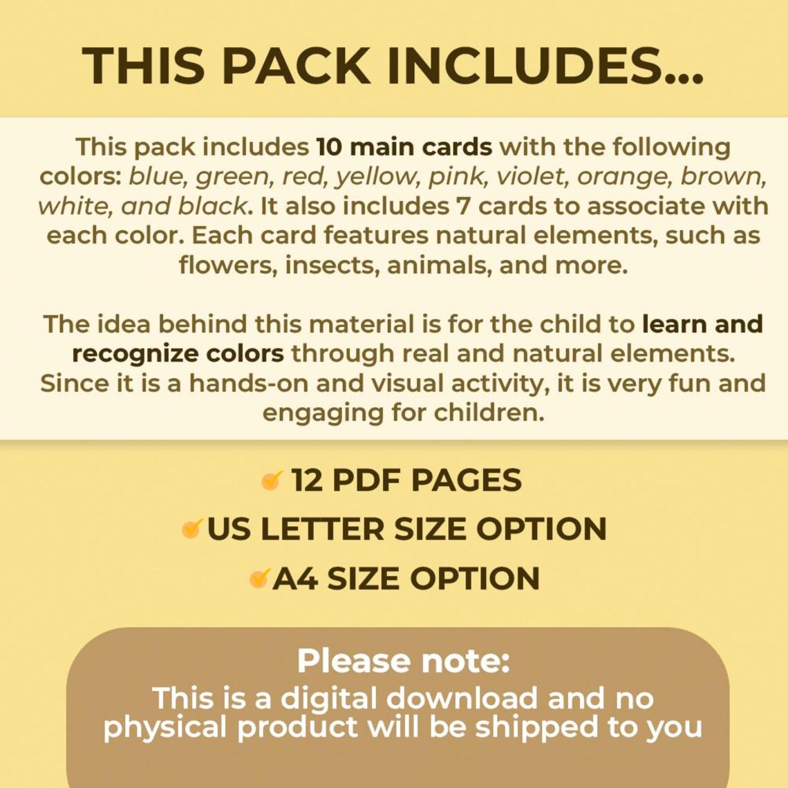 Color Sorting Activity Montessori Sorting Color Cards Matching Colors ...