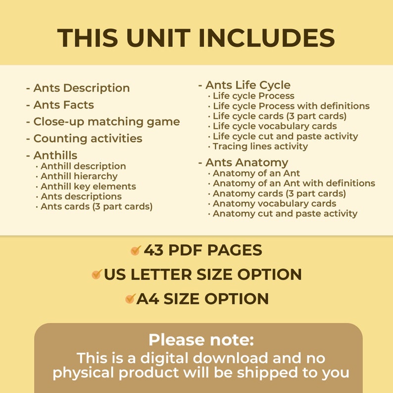 Ants Unit Study Ants Life Cycle Ants Anatomy Ant Unit Study for Kids ...
