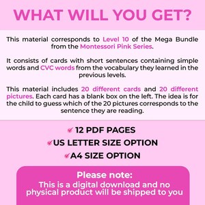 Montessori Pink Series Montessori Reading Practice Montessori Reading ...