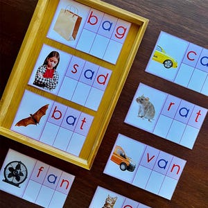 Montessori Pink Series Writing Pink Series Cards Montessori CVC Words ...