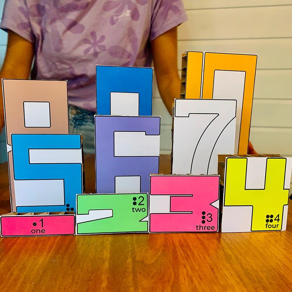Numbers 1-10 Counting Practice Number Blocks Montessori Numbers ...