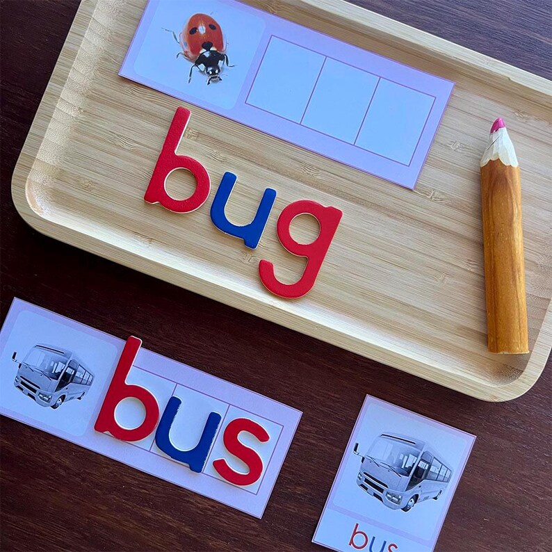 Montessori Pink Series Writing Pink Series CVC Words Cards Montessori ...