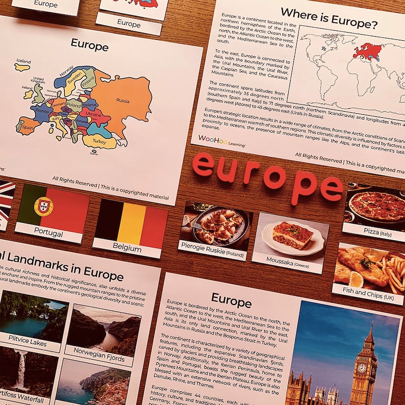 Europe Unit Study Countries of Europe Continent Study 7 Continents ...