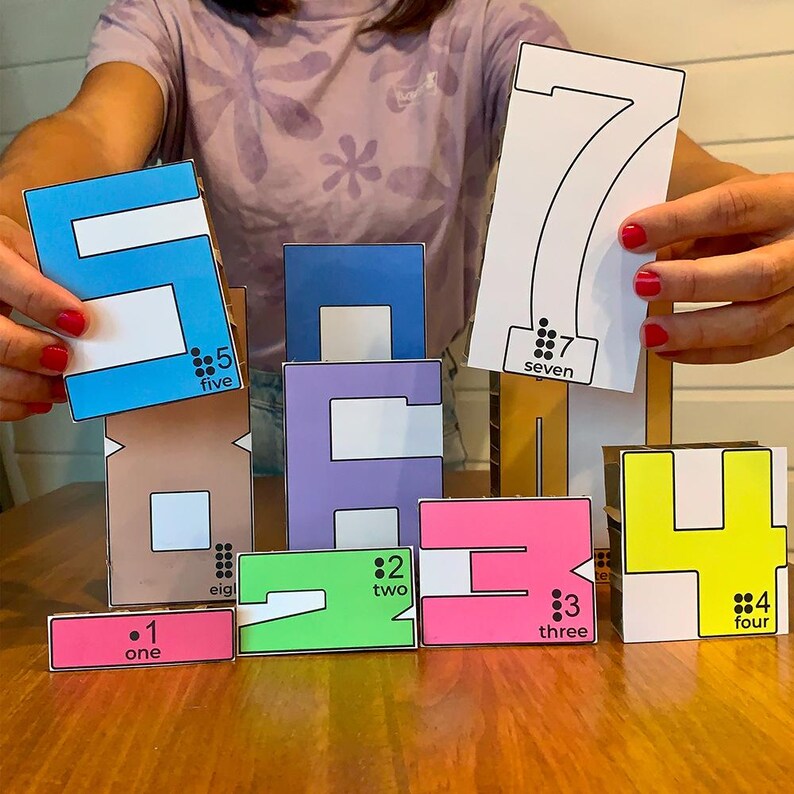Numbers 1-10 Counting Practice Number Blocks Montessori Numbers ...