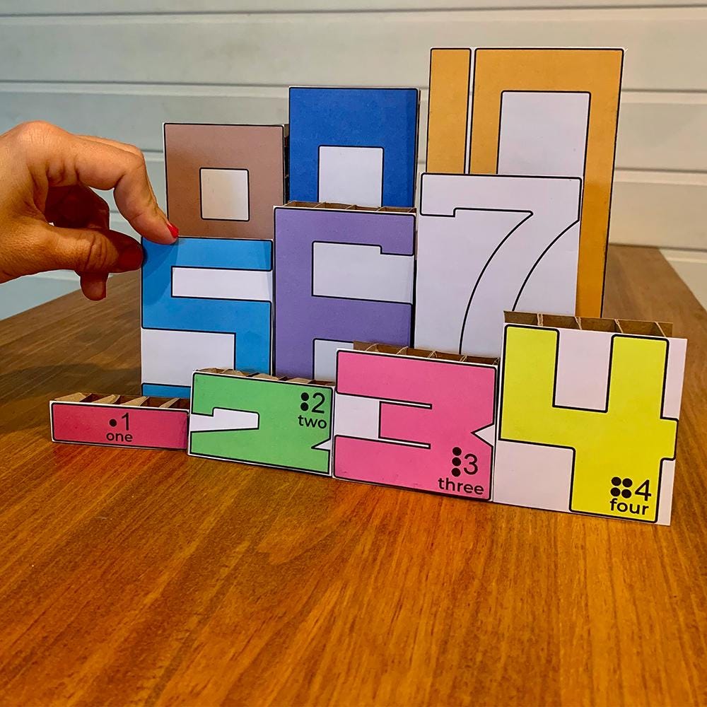 Numbers 1-10 Counting Practice Number Blocks Montessori Numbers ...