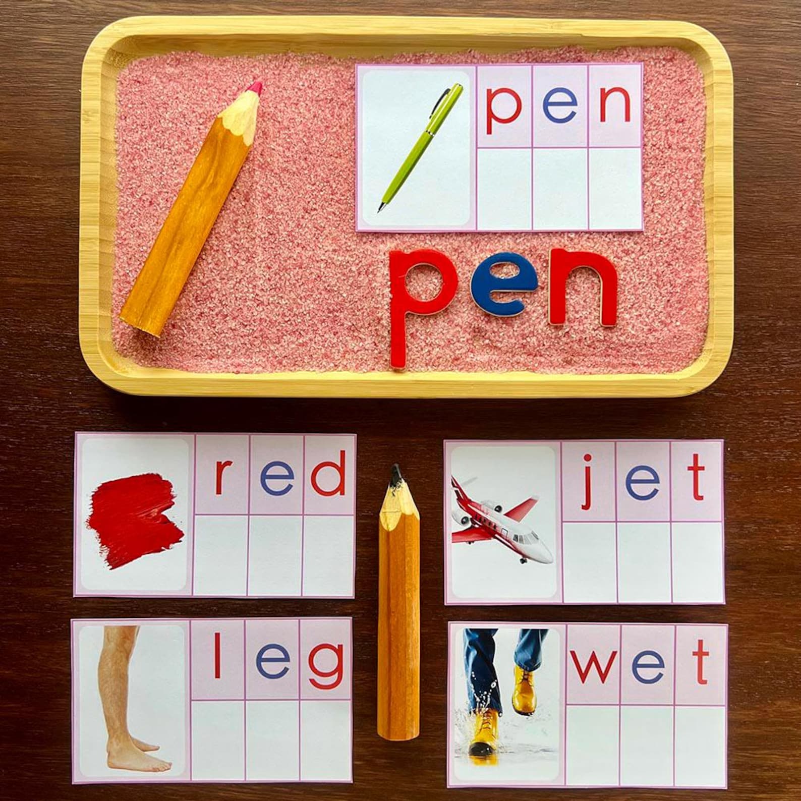 Montessori Pink Series Writing Pink Series Cards Montessori CVC Words ...