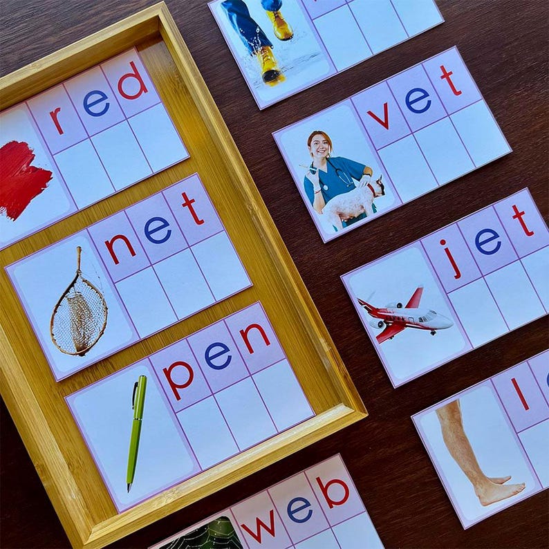 Montessori Pink Series Writing Pink Series Cards Montessori CVC Words ...