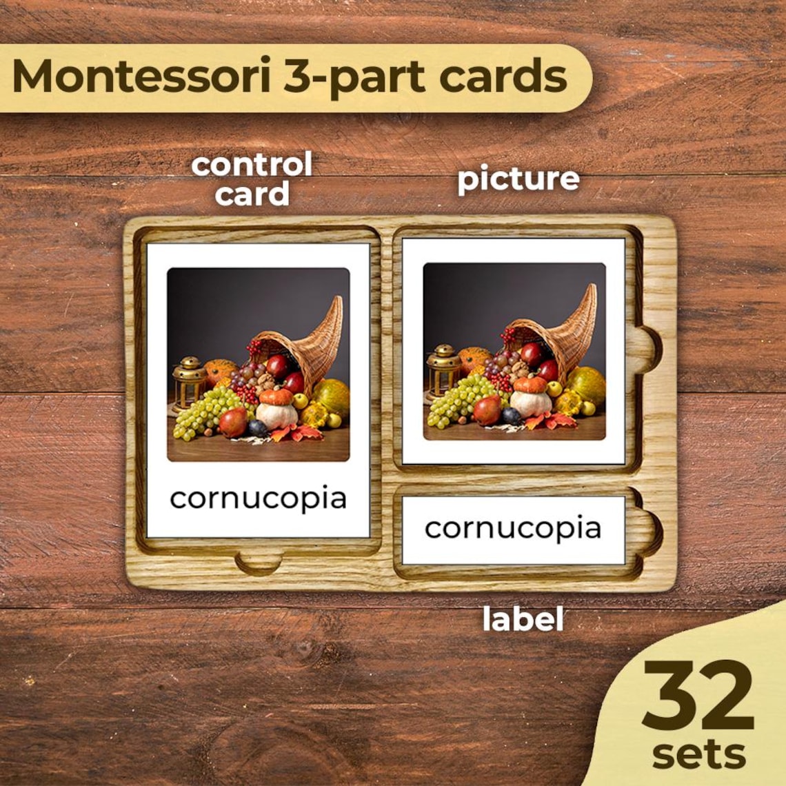 Autumn Vocabulary Cards Fall Season Vocabulary Autumn 3 Part Cards Fall ...