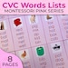 Montessori Pink Series Words Lists Pink Series Montessori CVC Words ...