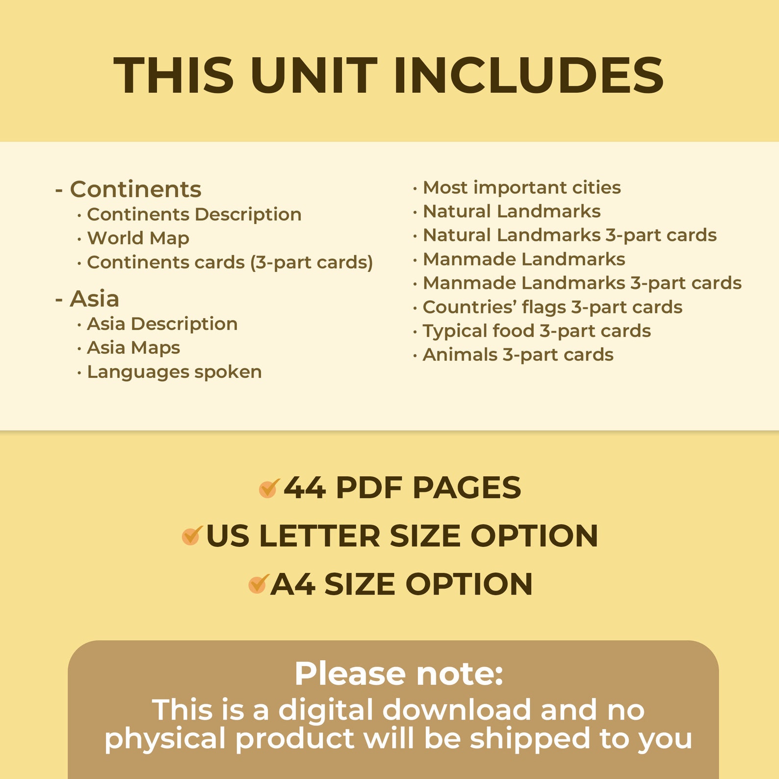 Asia Continent Unit Study Asia Flags Bundle Asia Geography Unit ...