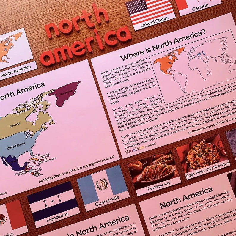 North America Unit Study North America Activity Bundle North America ...