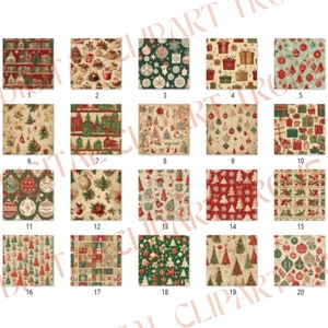 Vintage Christmas Patterns - Holiday Cards - Gift Wrapping - Nostalgic ...