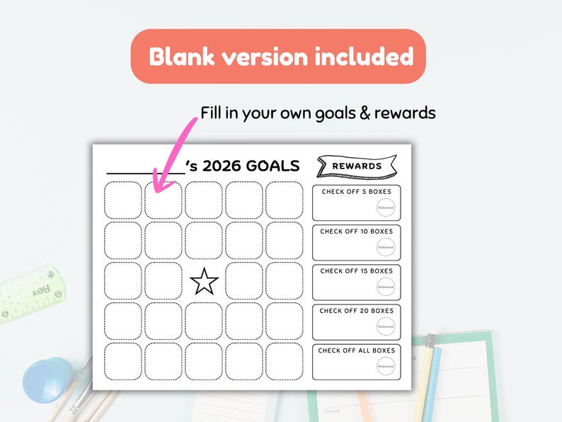 2026 Kids Resolutions Card | Classroom New Year Activities | New Year ...