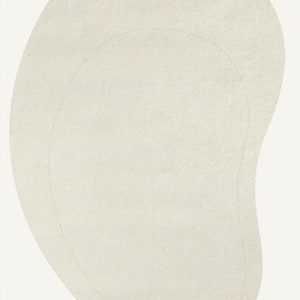 Kidney Bean Shape Tufted Plain Rug Multi-level Pile - Etsy