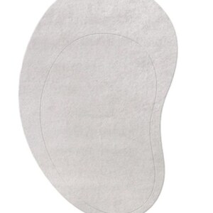 Kidney Bean Shape Tufted Plain Rug Multi-level Pile - Etsy