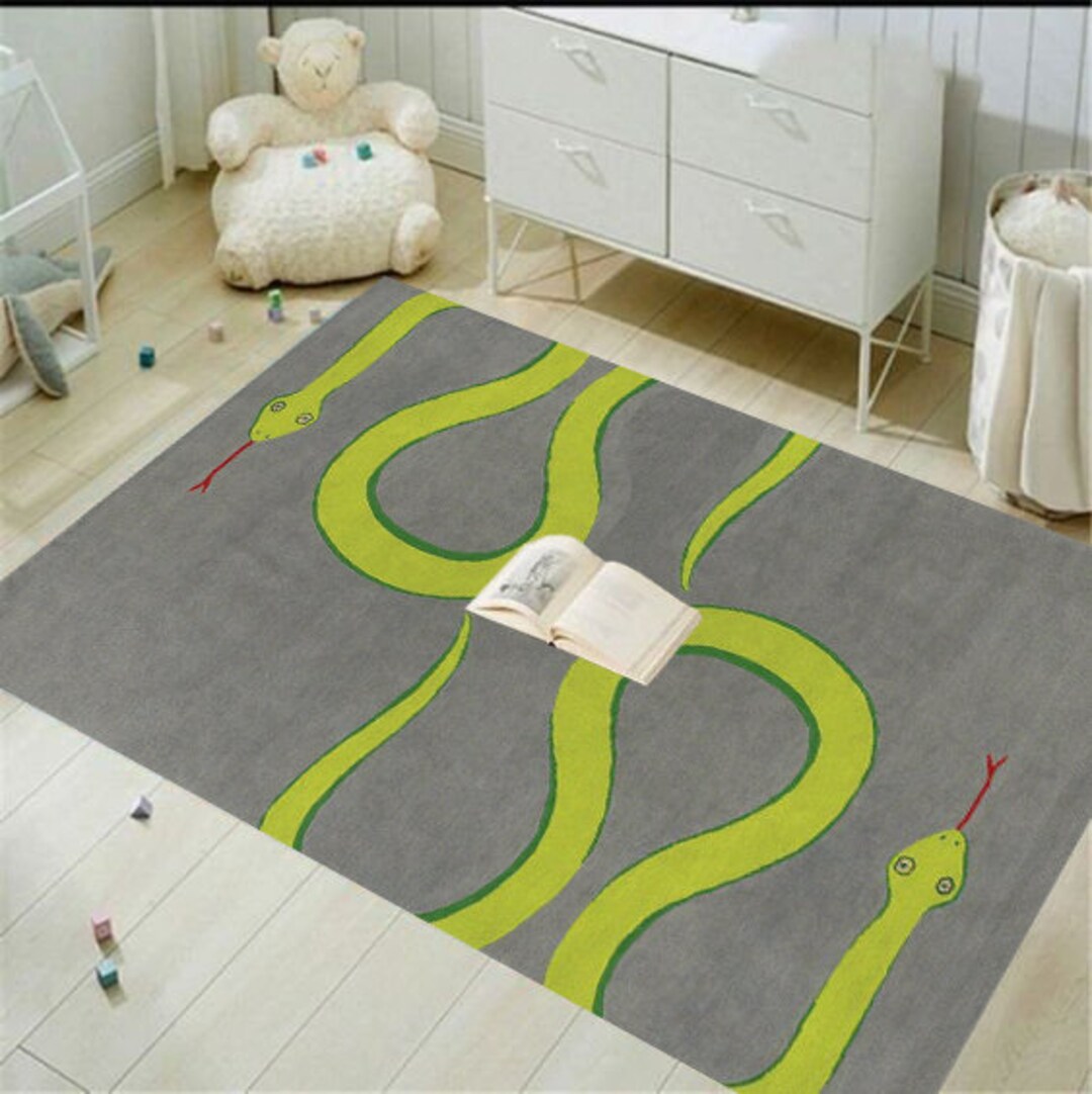 Luxury Snake Hand Tufted Rug,multi Color Snake Woolen Rugs, Soft Rugs ...