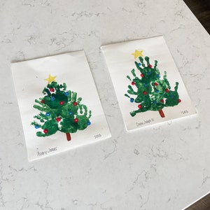 Kids Handprint Christmas Tree Template - Etsy