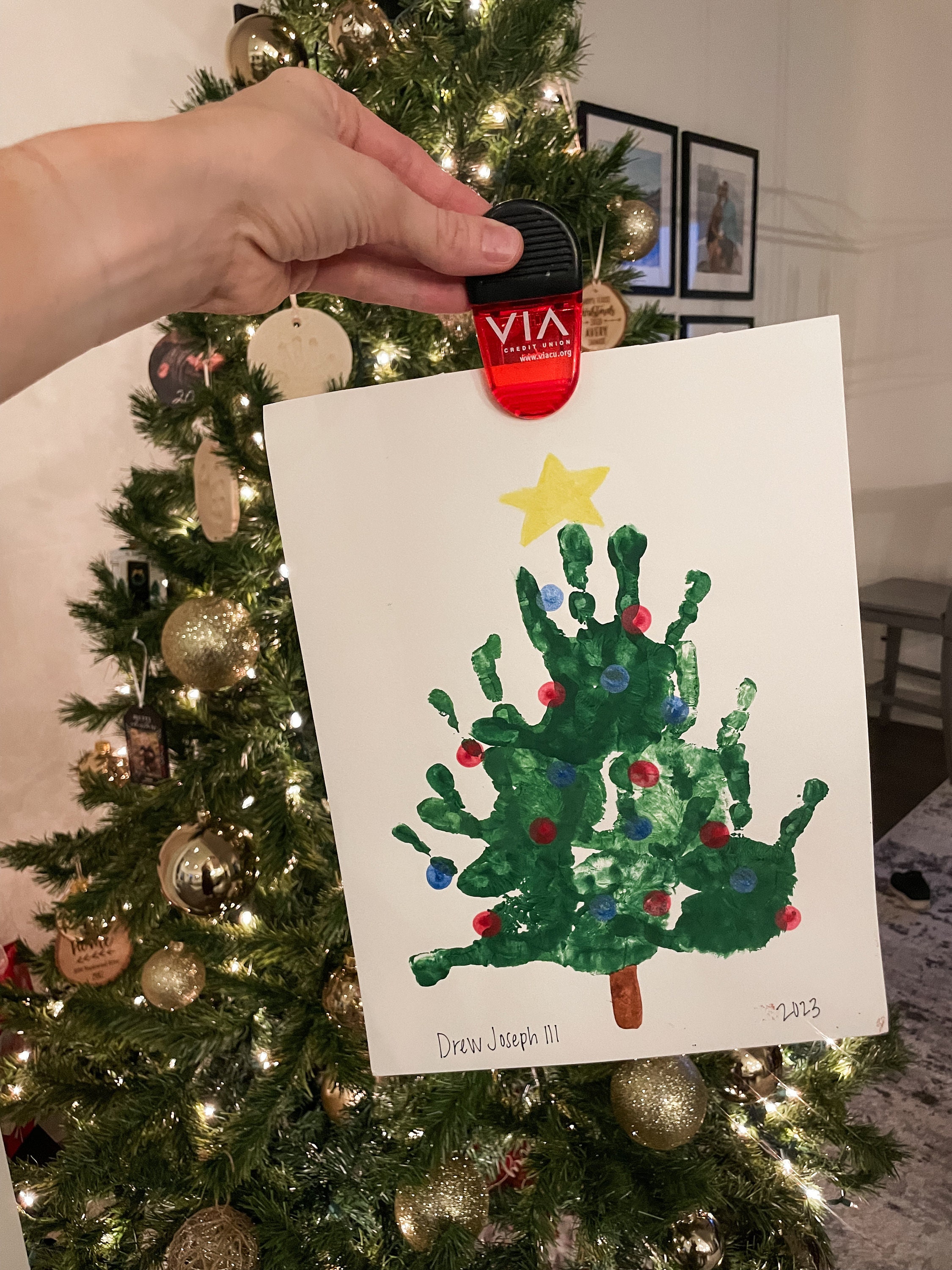 Kids Handprint Christmas Tree Template - Etsy