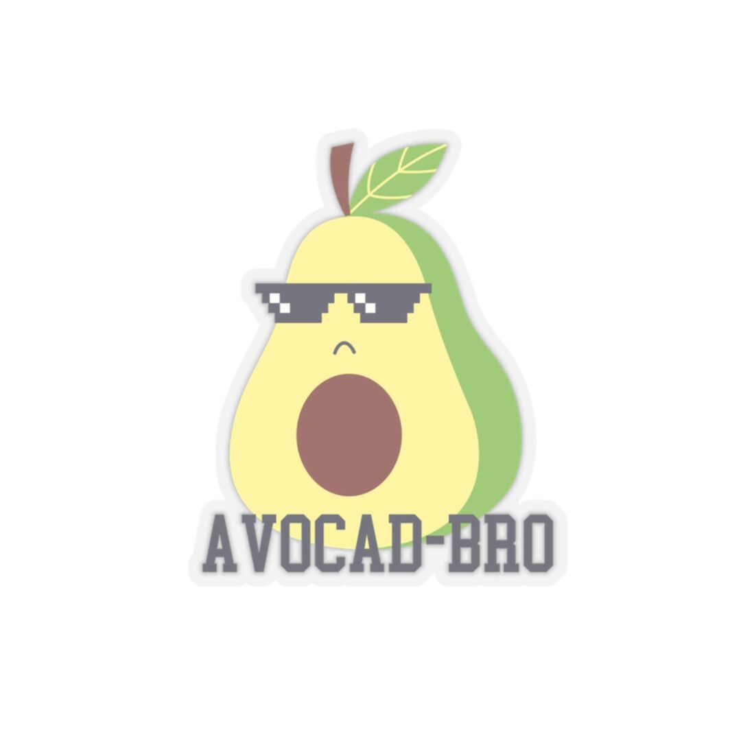 Avocado Sticker, Funny Food Sticker, Avocado Lover Sticker, Gift for ...
