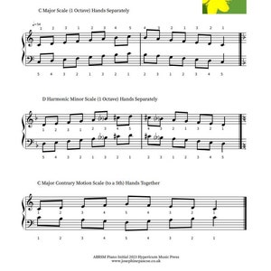 ABRSM Piano Scales & Arpeggios Bundle (initial to Grade 3) Printable ...