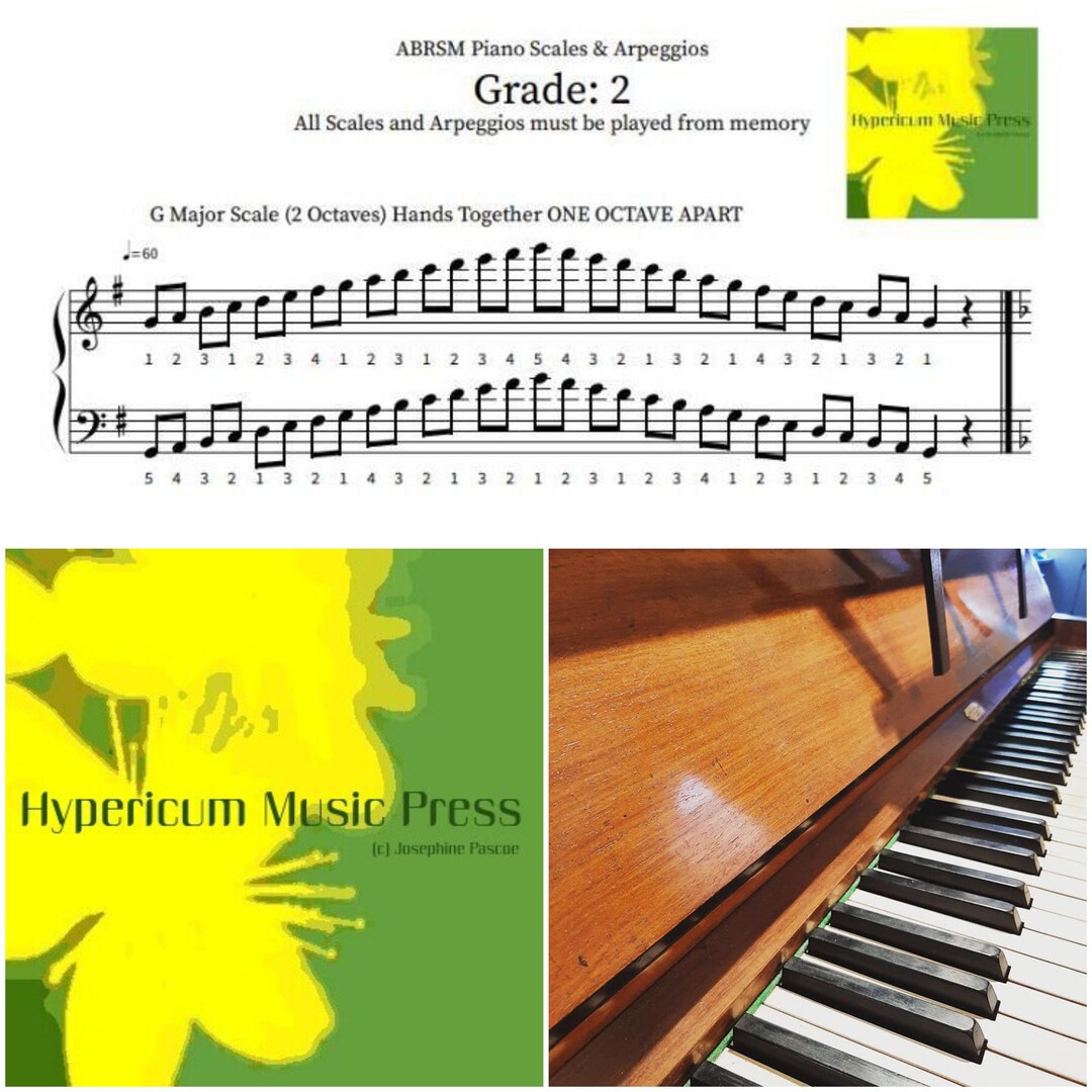 Piano Grade 2, ABRSM Scales & Arpeggios Printable Sheet Music - Etsy