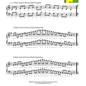 ABRSM Piano Scales & Arpeggios Bundle (initial to Grade 3) Printable ...
