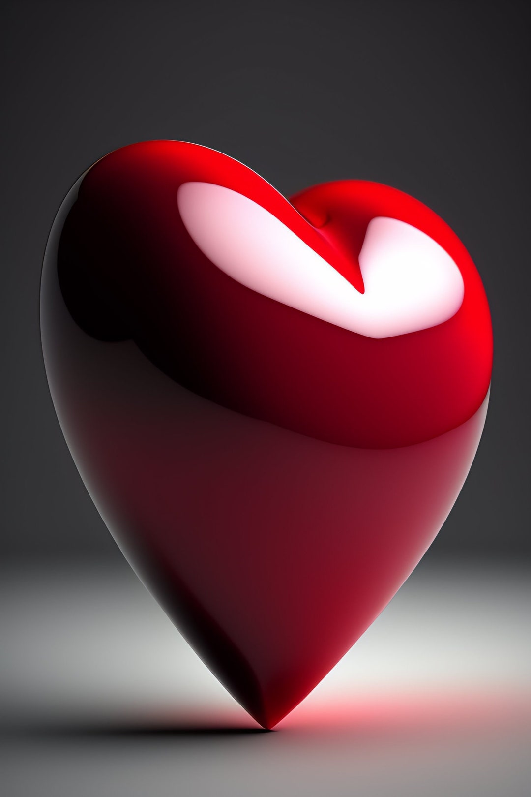 Open Red Heart Digital Print,digital Wall Art,custom Red Heart Poster ...