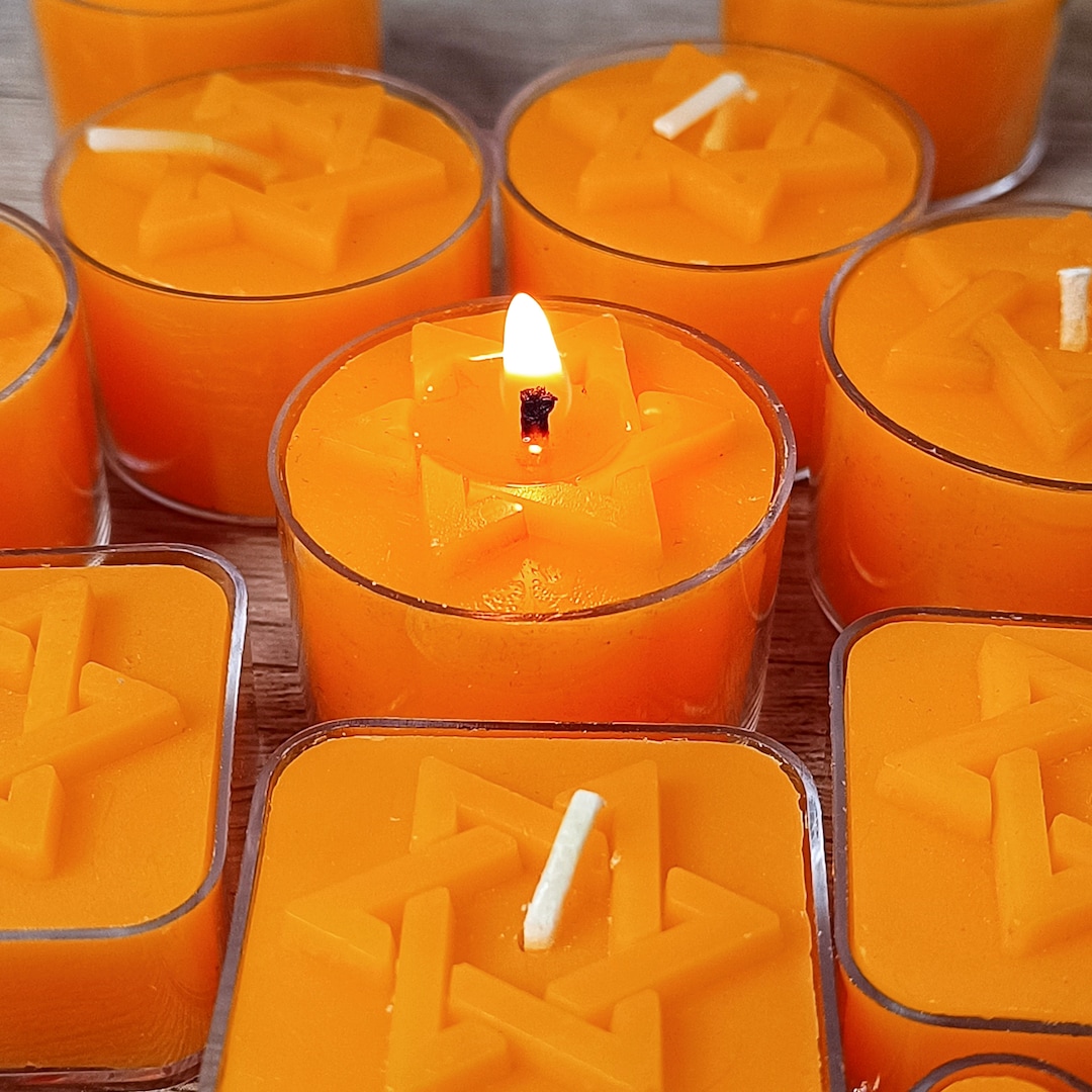 The Star of David Beeswax Tea Light Votive Candles Wax Judaism Gifts ...