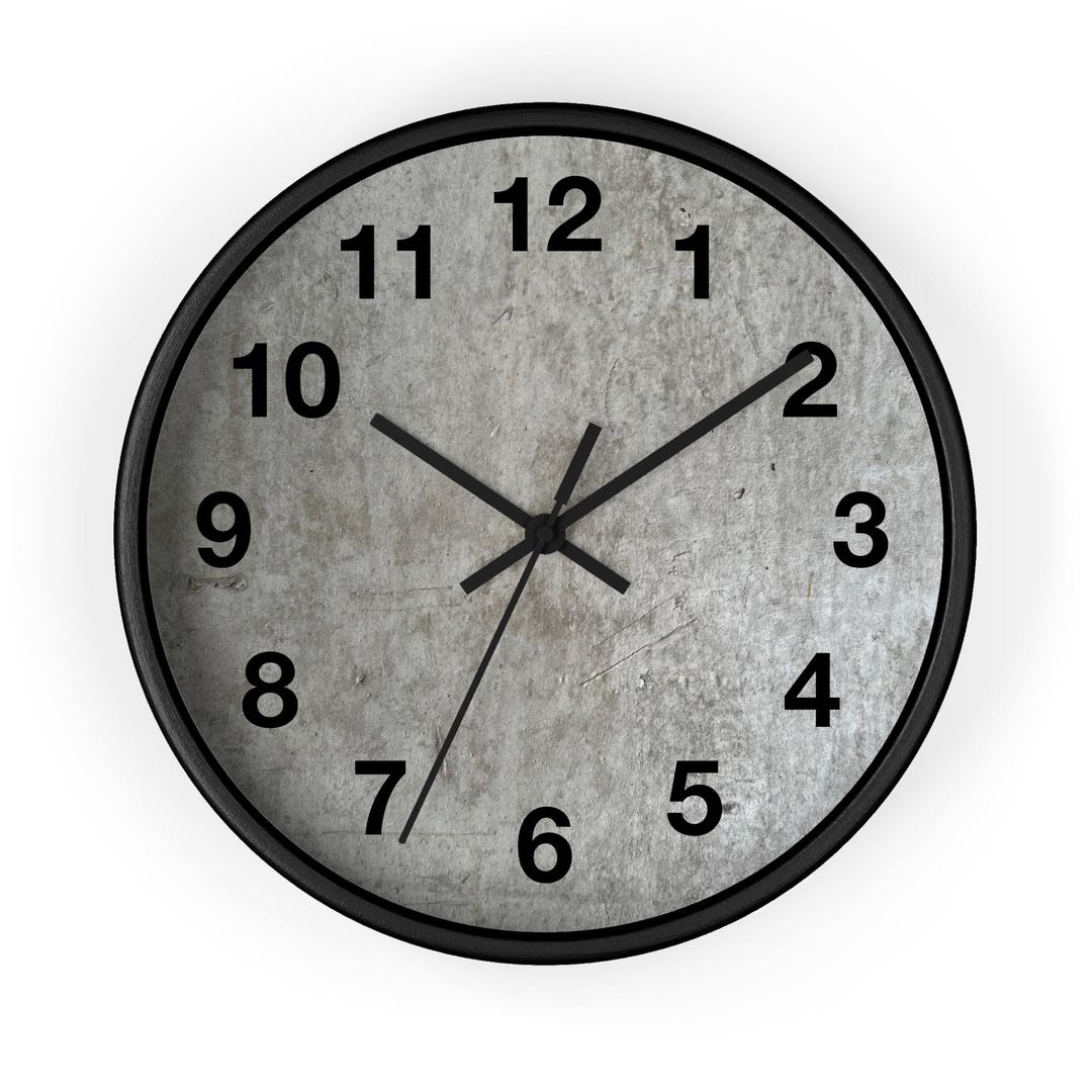 Wall Clock, Industrial Style Wall Clock, Minimalist Wall Decor - Etsy