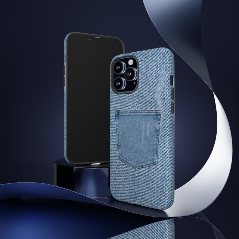 IPhone Tough Case, Denim Look iPhone Case - Etsy