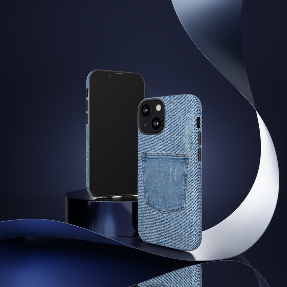 IPhone Tough Case, Denim Look iPhone Case - Etsy